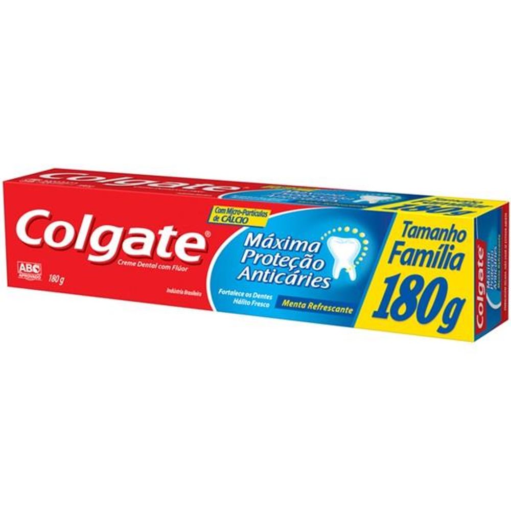 Creme Dental Colgate Maxima Proteção Anticaries 180g - Farma 22