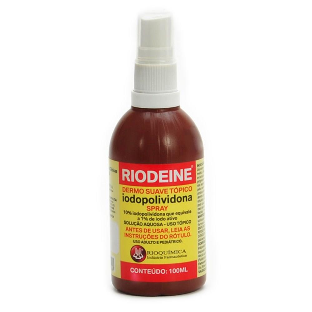 Riodeine Iodopolividona Rioquímica Spray 100ml - Farma 22