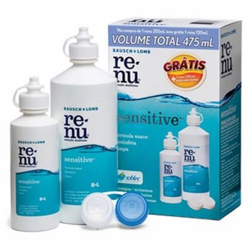 Renu Sensitive Solução Multiuso Kit - Farma 22