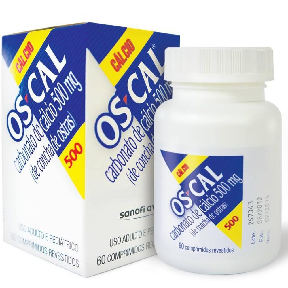 Os-Cal 500mg 60 comprimidos revestidos - Farma 22