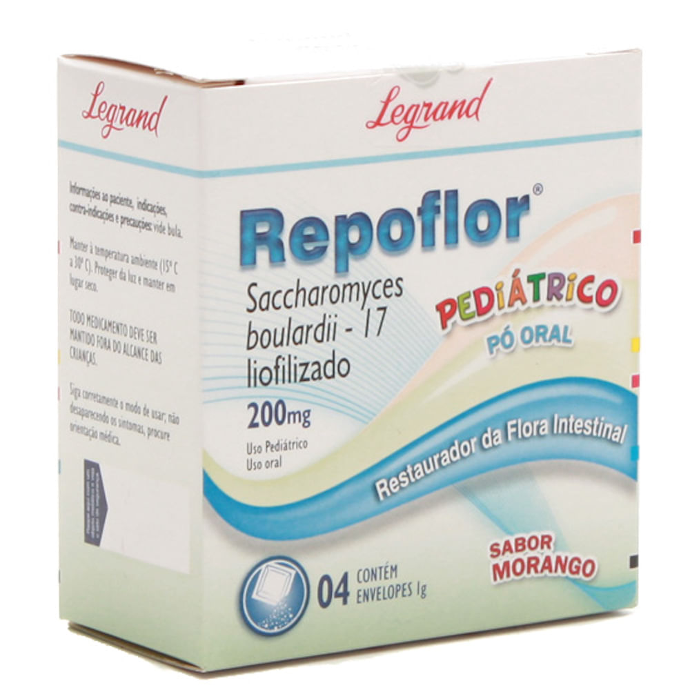 Repoflor Pediátrico 200mg 4 Envelopes de 1g - Farma 22