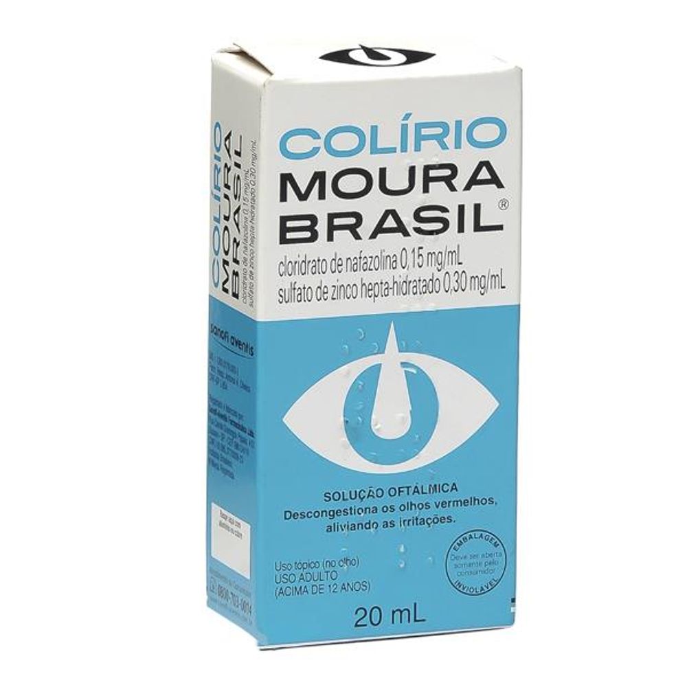 Colírio Moura Brasil 0,15+0,3mg 20mL - Farma 22