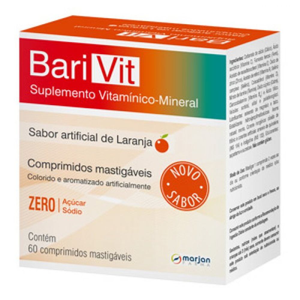 Barivit Sabor Laranja 60 comprimidos mastigaveis - Farma 22