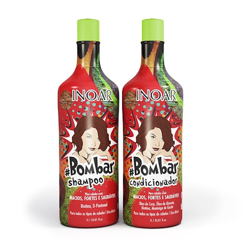 Kit Inoar Bombar Shampoo + Condicionador 1L - Farma 22