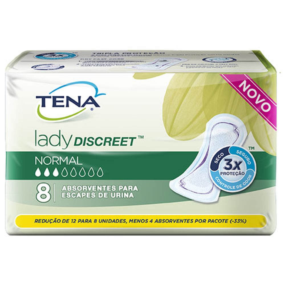 Absorvente Geriatrico Tena Lady Normal 8un - Farma 22