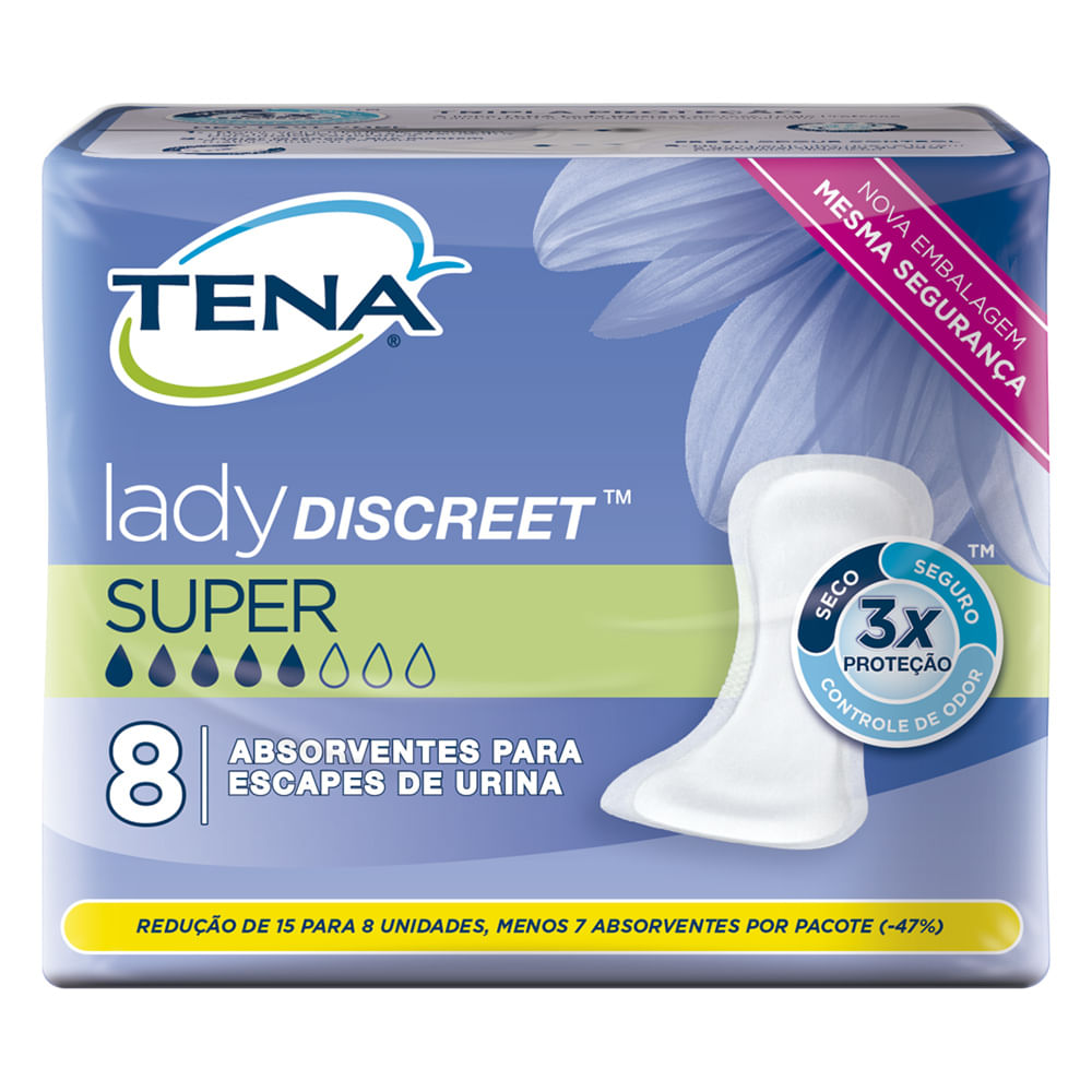 Absorvente Geriatrico Tena Lady Super 8un - Farma 22