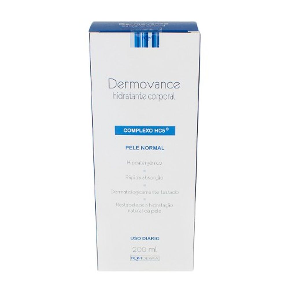 Dermovance FQM Derma Locao Hidratante Pele Normal 200ml - Farma 22