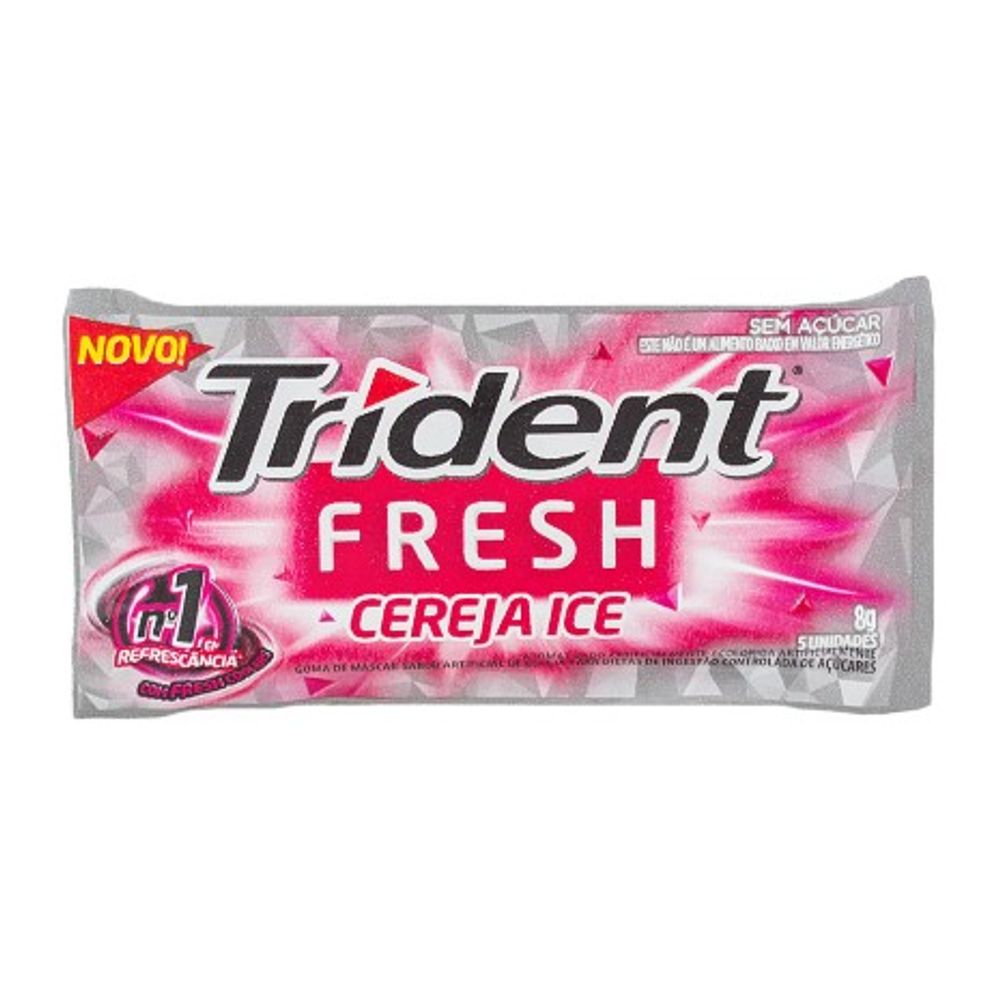 Chiclete Trident Fresh Cereja Ice 8g 5 Unidades de 8g Cada - Farma 22