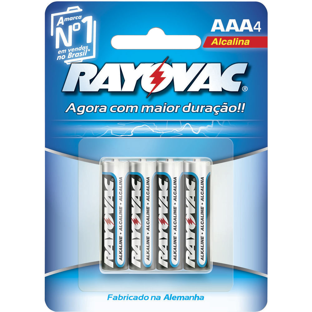 Pilhas Palito Rayovac LR03 Alcalina AAA4 4 Unidades - Farma 22