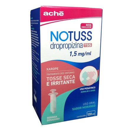 Notuss Tss 1,5mg/mL Xarope Pediátrico 120mL - Farma 22