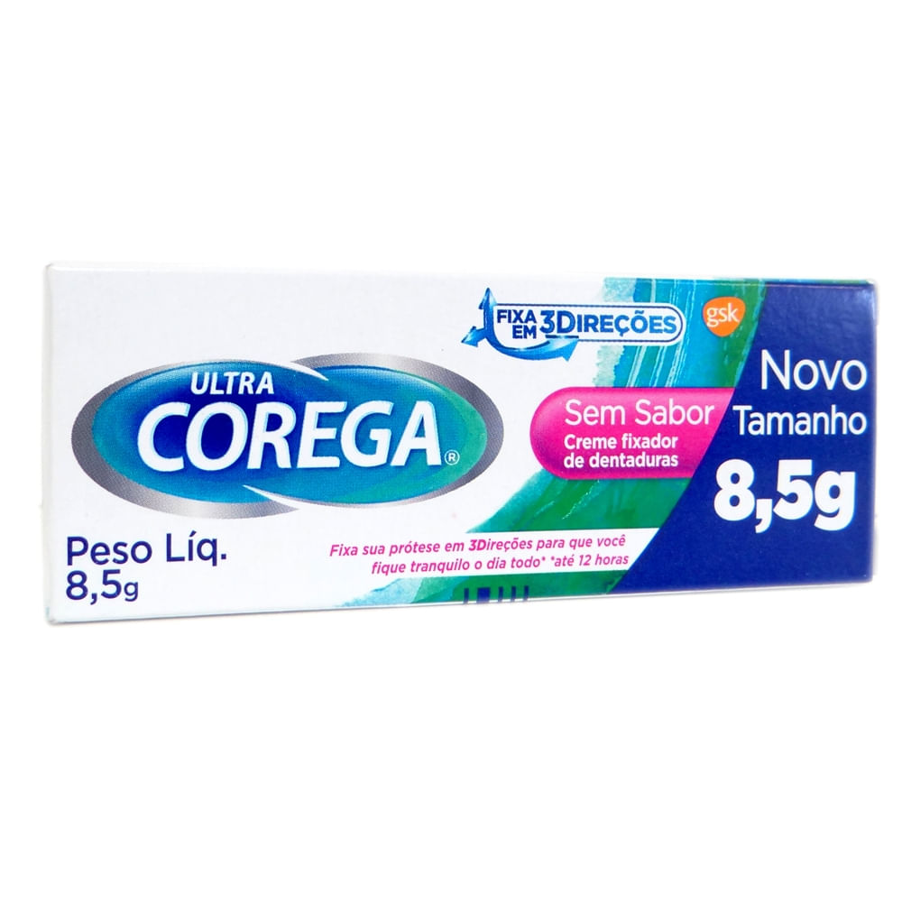 Corega Ultra Creme Fixador para Dentaduras Sem Sabor 12 Horas 8,5g ...