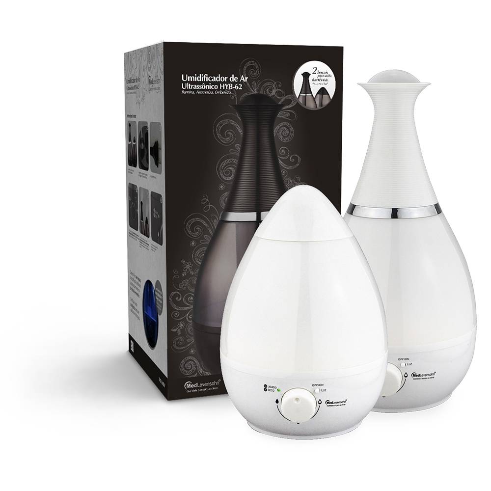 Umidificador de Ar Ultrassônico Branco Medlevensohn 2,5 L - Farma 22