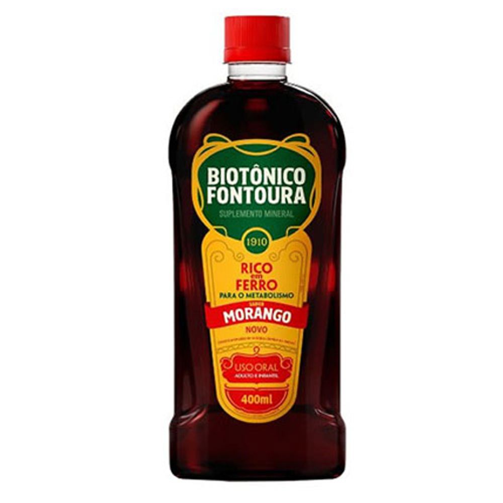 Biotonico Fontoura Sabor Morango 400ml - Farma 22