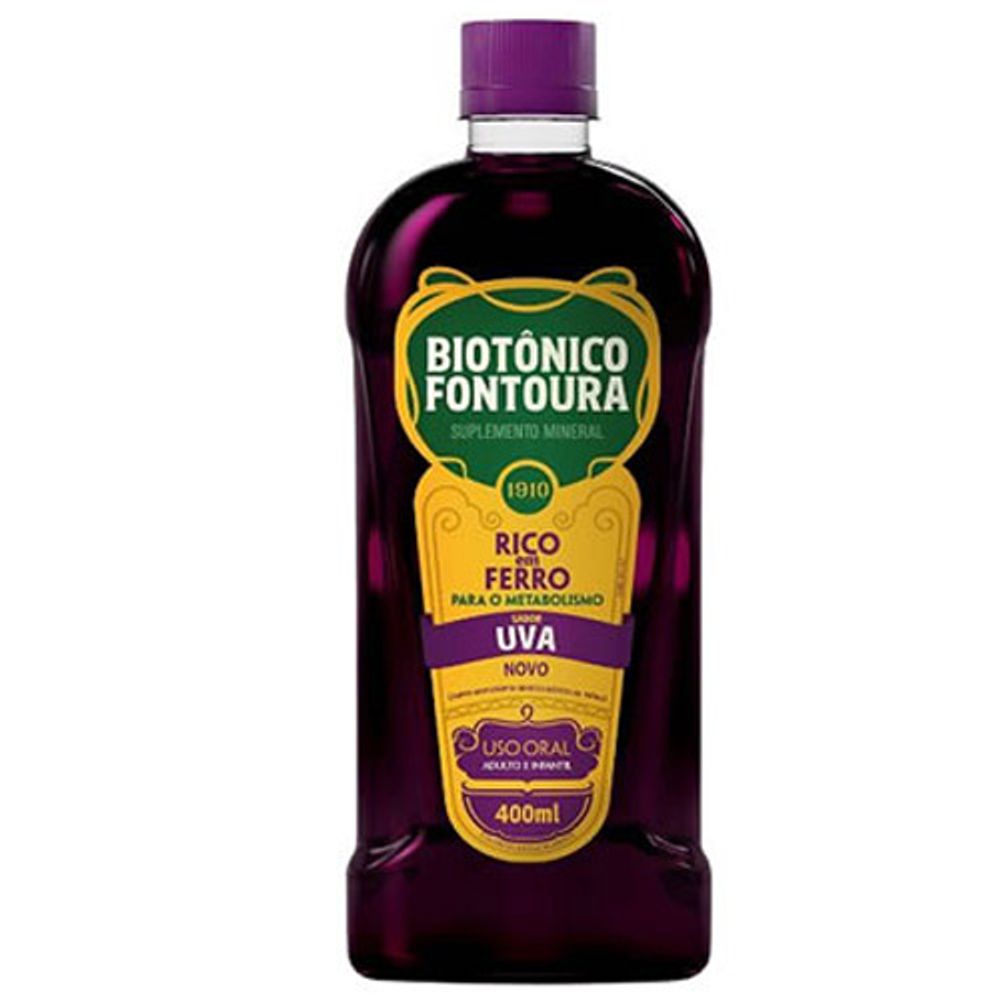 Biotonico Fontoura Sabor Uva 400ml - Farma 22