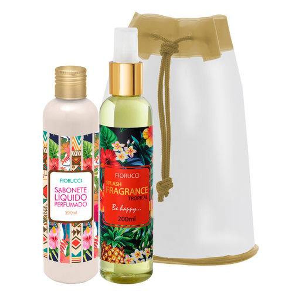 Kit Fiorucci Splash Fragrance Tropical Deo Colonia + Sabonete Liquido ...