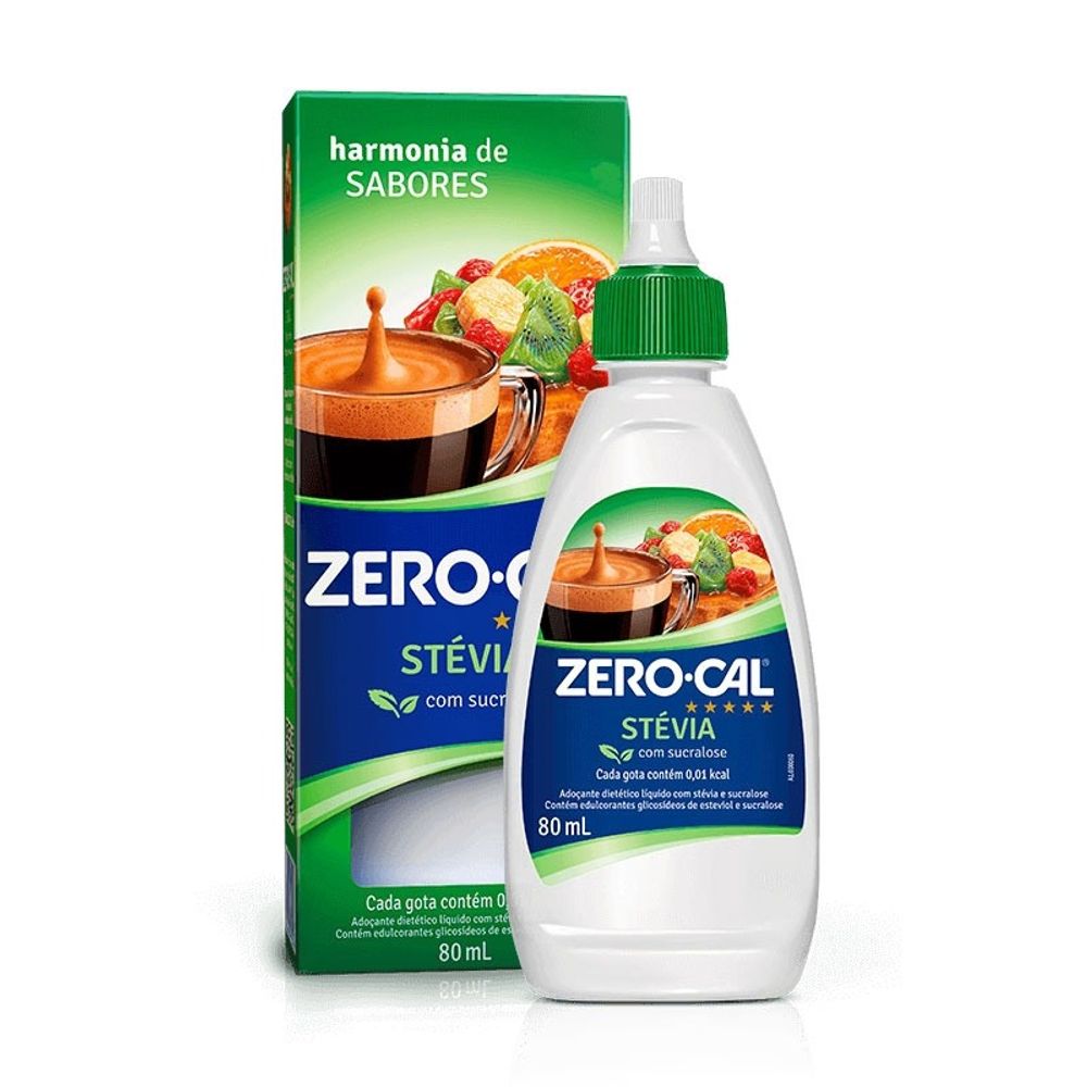 Adocante Zero Cal Stevia 80ml - Farma 22