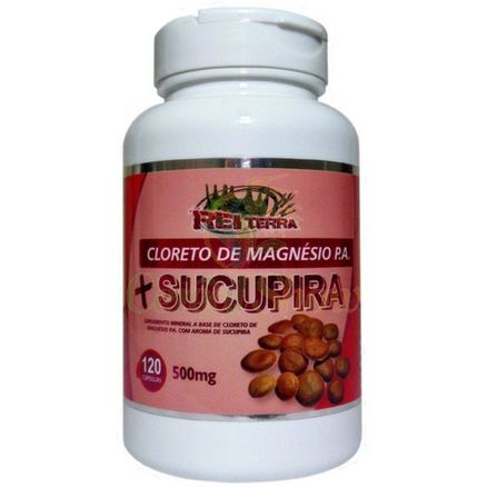 Cloreto de Magnesio PA Sucupira Rei Terra 500mg 120 Capsulas - Farma 22
