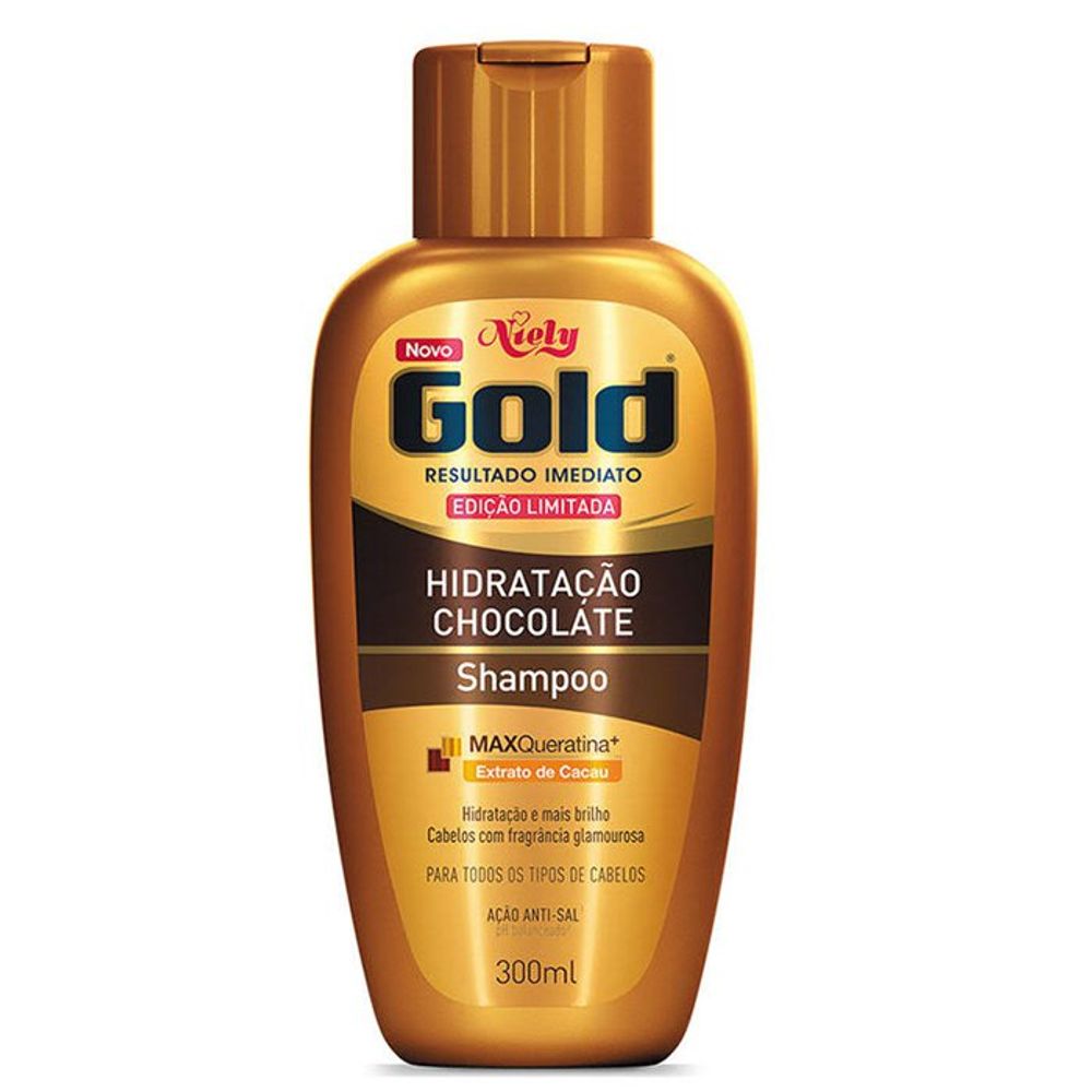 Shampoo Niely Gold Hidratacao Chocolate 300 mL - Farma 22