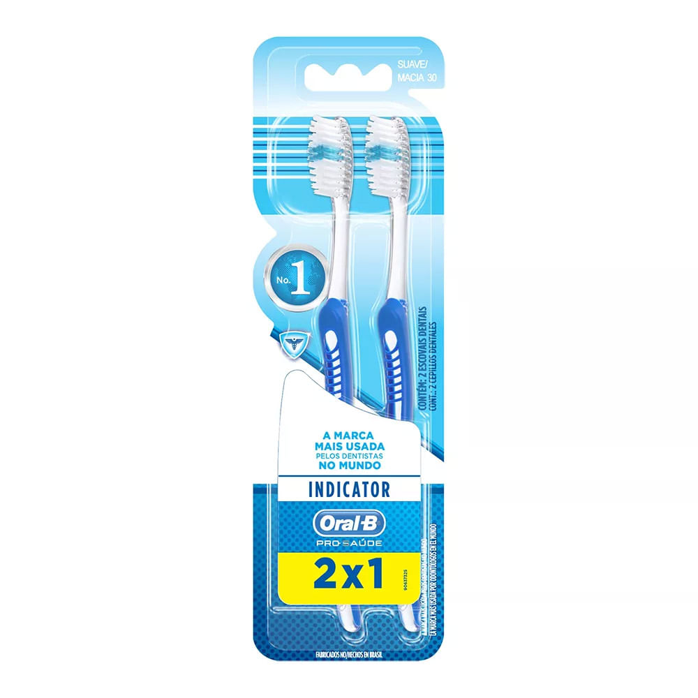 Escova Dental Oral B Indicator Macia Cabeca 30 Cores Sortidas Leve 2 ...