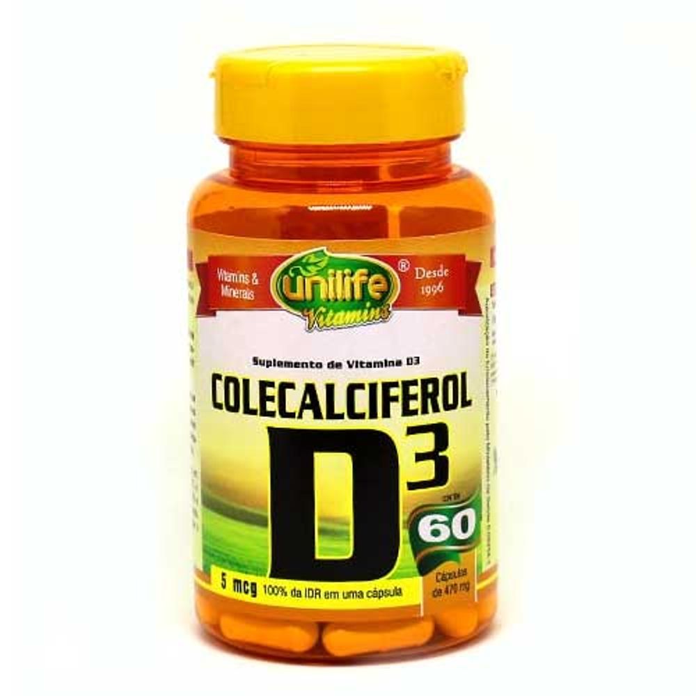 Vitamina D3 Colecalciferol Unilife 60 capsulas - Farma 22