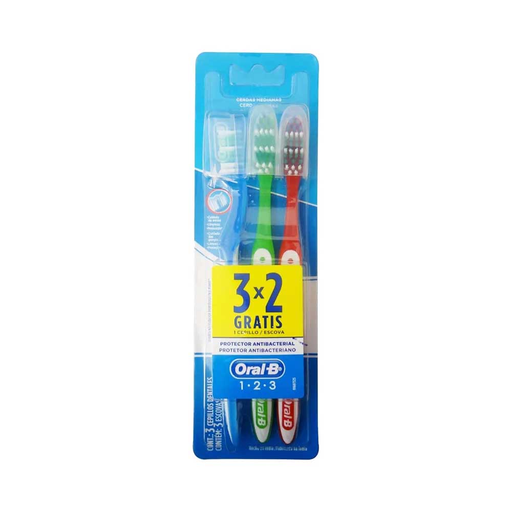 Escova Dental Oral-B 1.2.3 Leve 3 Pague 2 Unidades - Farma 22