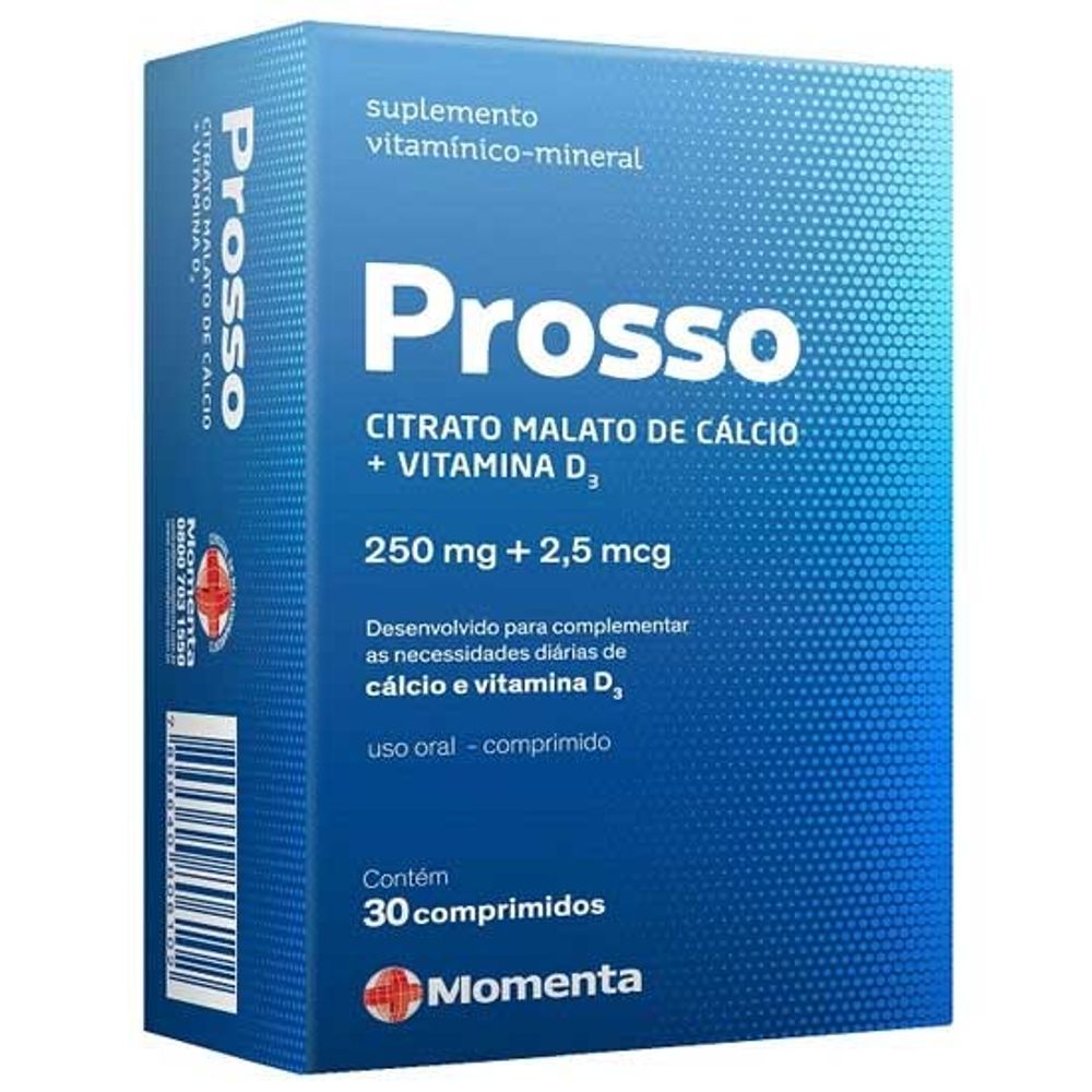 Prosso 250mg + 2,5mcg 30 comprimidos - Farma 22