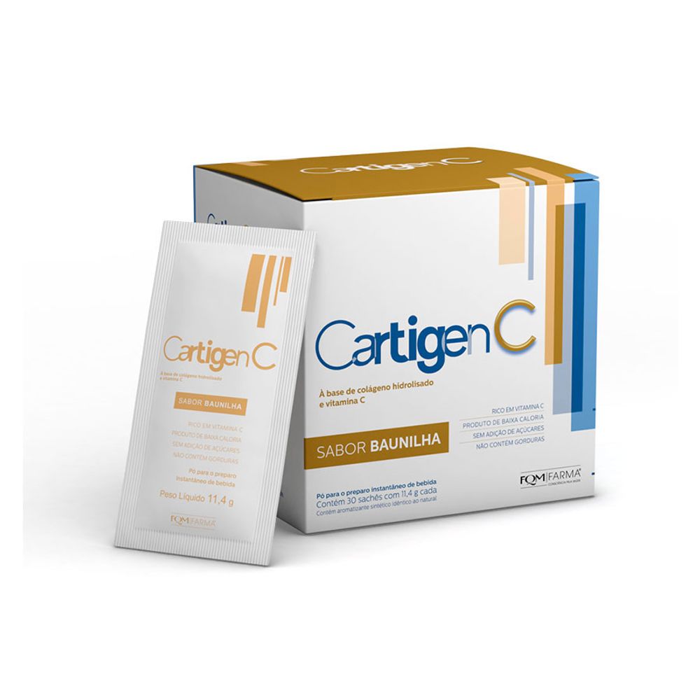 Cartigen C Colageno Sabor Baunilha 30 Saches - Farma 22