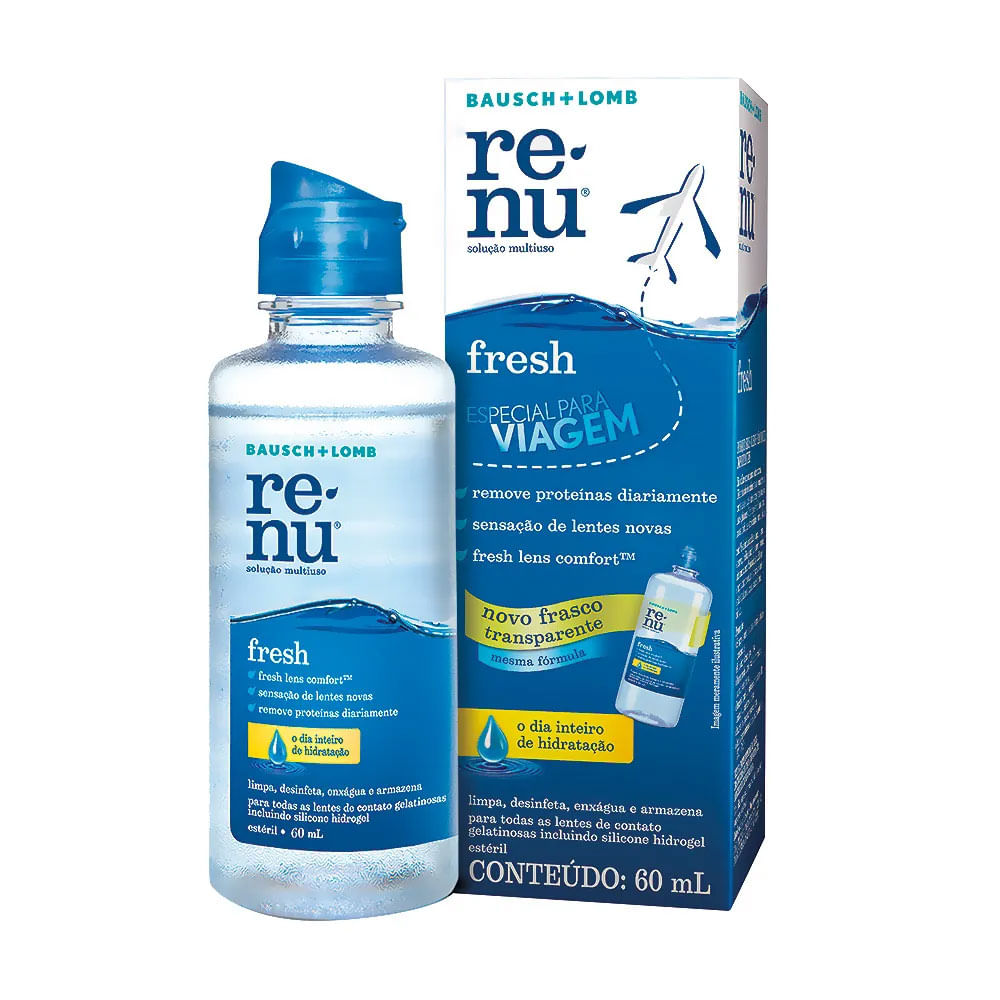 Renu Fresh Solucao Multiuso 60ml - Farma 22