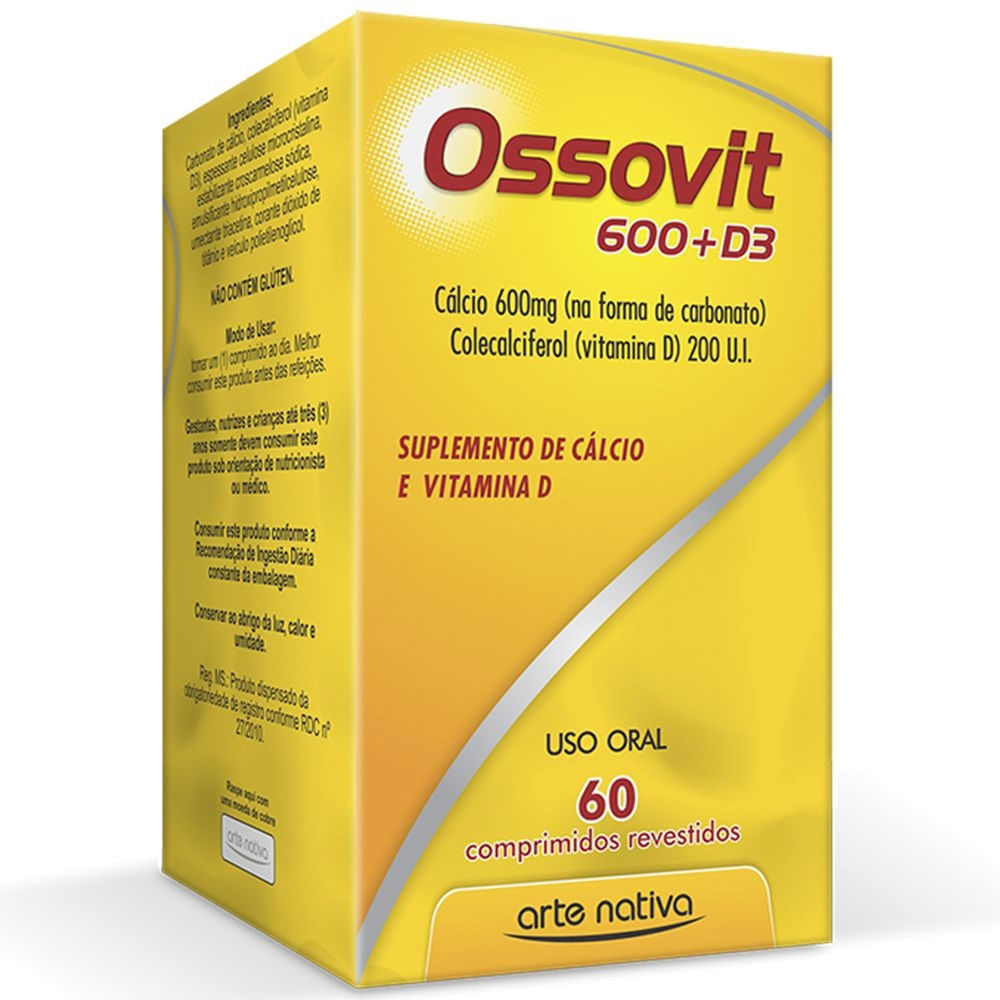 Ossovit 600+D3 60 comprimidos revestidos - Farma 22