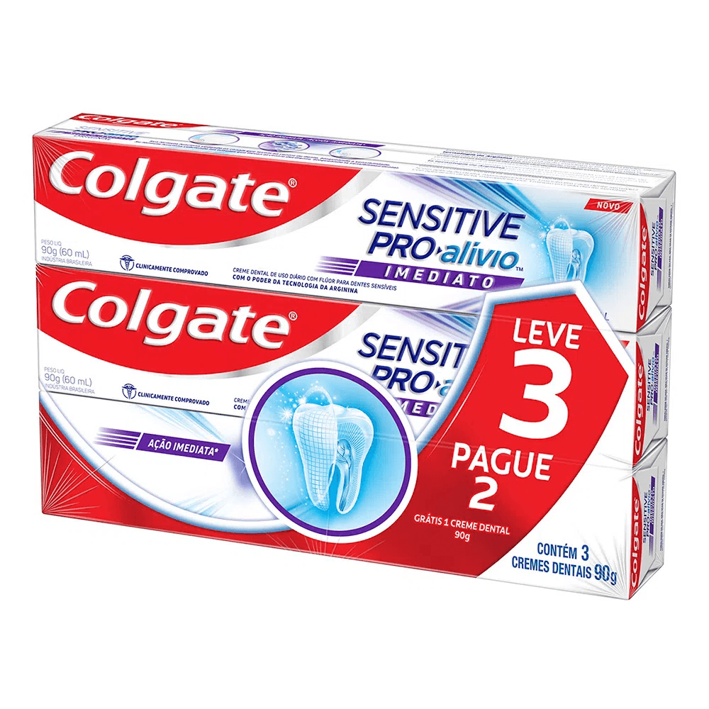 Kit Creme Dental Colgate Sensitive Pro-Alivio Imediato Original 90g ...