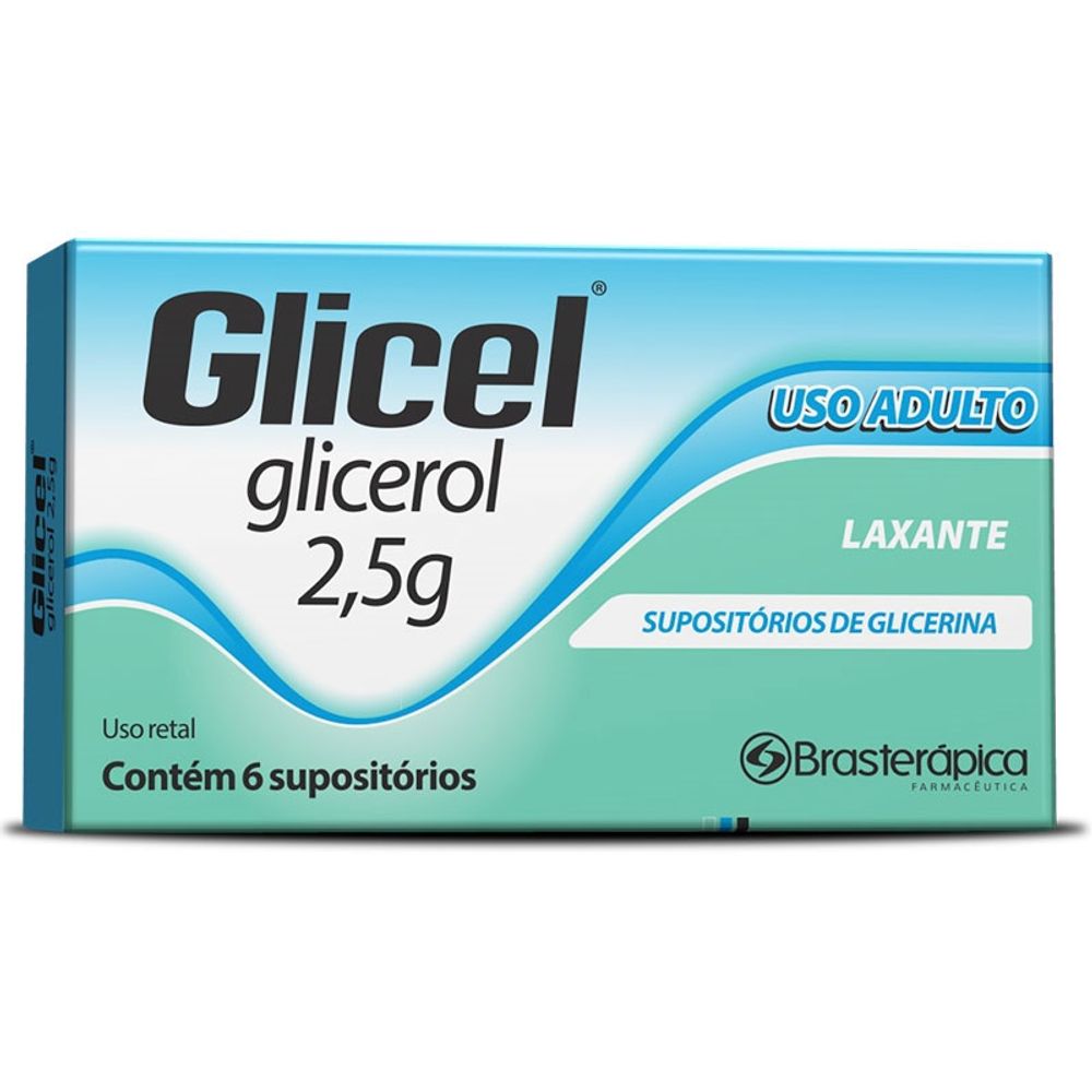 Glicel 2,5g Adulto 6 supositorios de glicerina - Farma 22