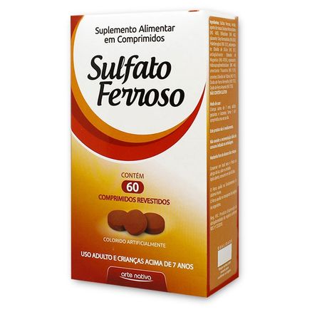 Sulfato Ferroso 60 comprimidos revestidos - Farma 22