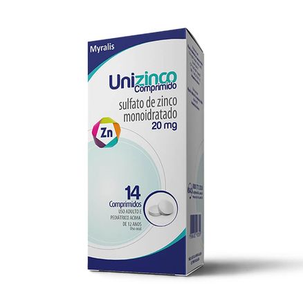 Unizinco 20mg 14 comprimidos - Farma 22