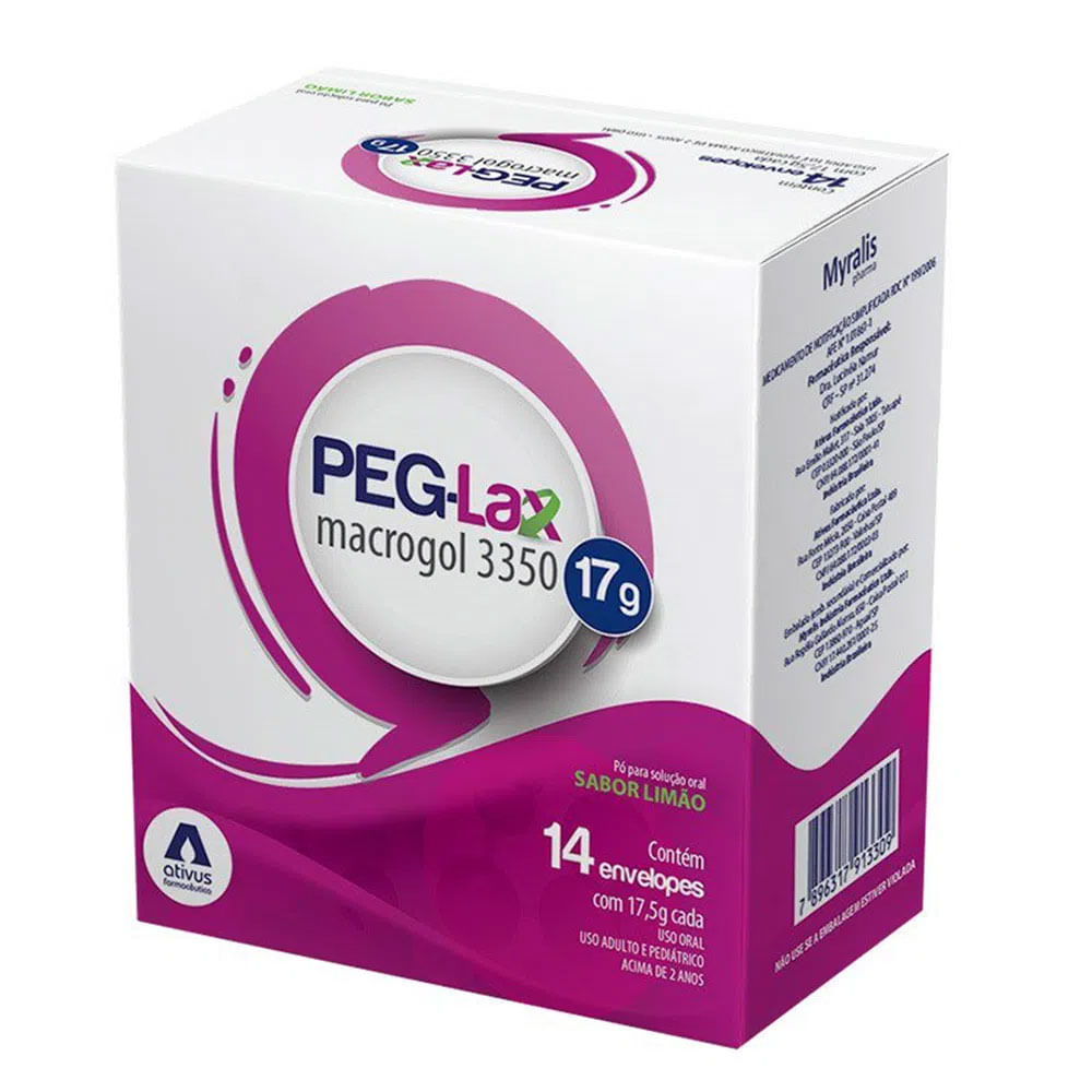PEG-Lax Sabor Limao 14 Envelope de 17,5g - Farma 22