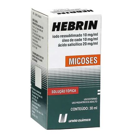 Hebrin solucao topica 30ml - Farma 22