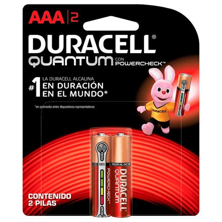 Pilhas Duracell Alcalina AAA Quantum Powercheck 2 Unidades - Farma 22
