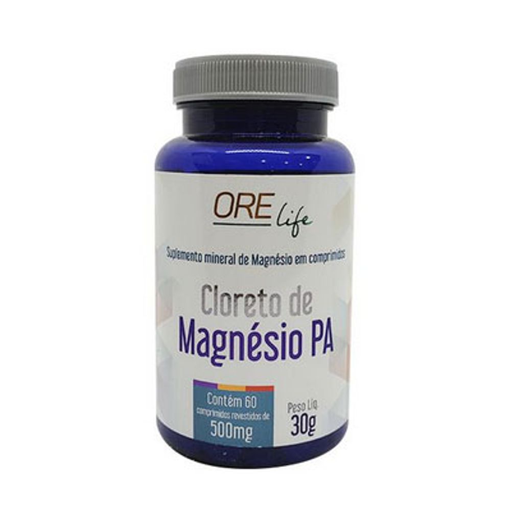 Cloreto de Magnesio PA 500mg Ore Life 60 comprimidos revestidos - Farma 22