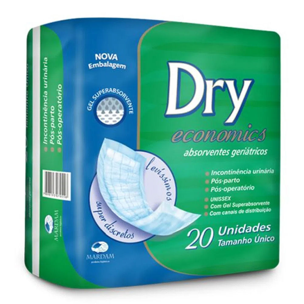 Absorvente Geriatrico Dry Economics 20 Unidades - Farma 22
