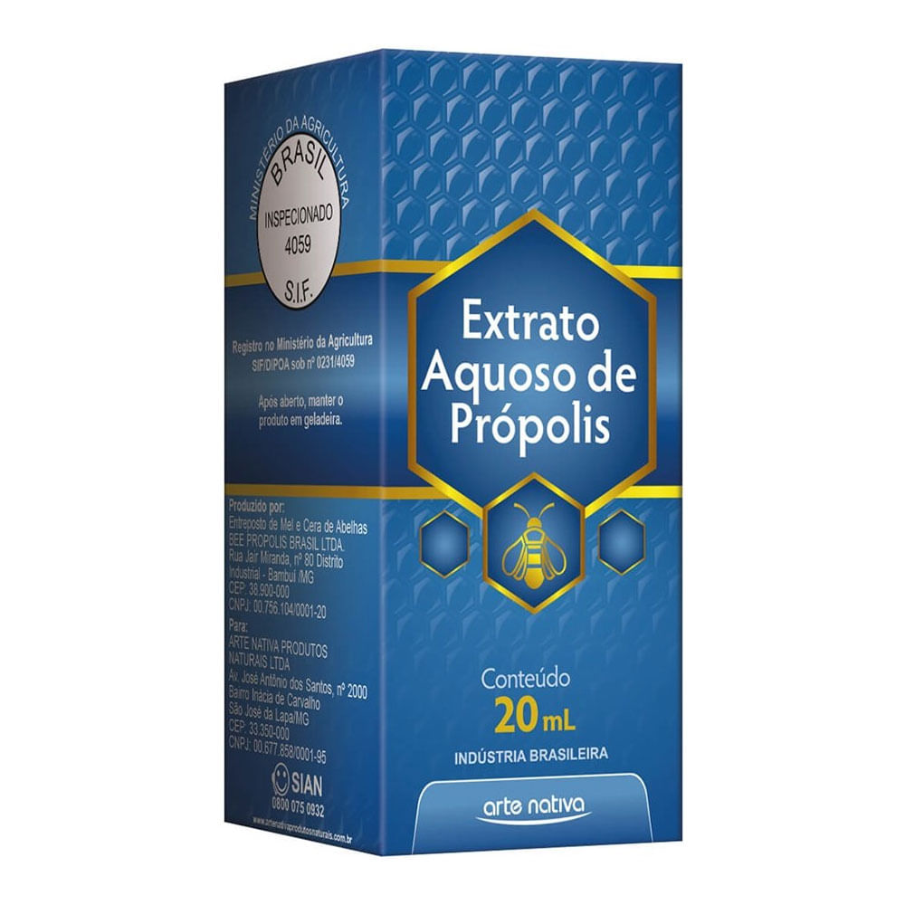 Extrato de Própolis Aquoso Arte Nativa 20ml - Farma 22