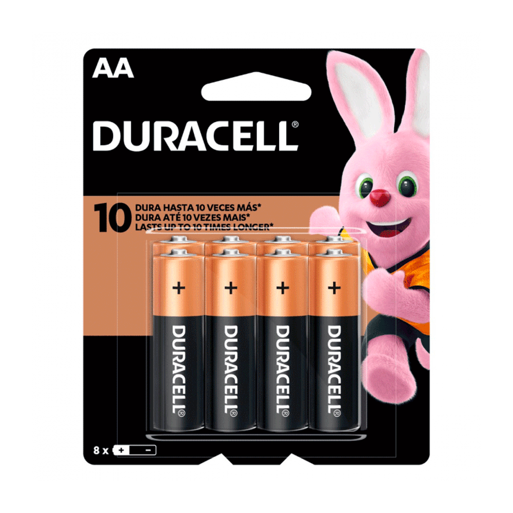 Pilha Duracell AA Alcalina 8 Unidades - Farma 22