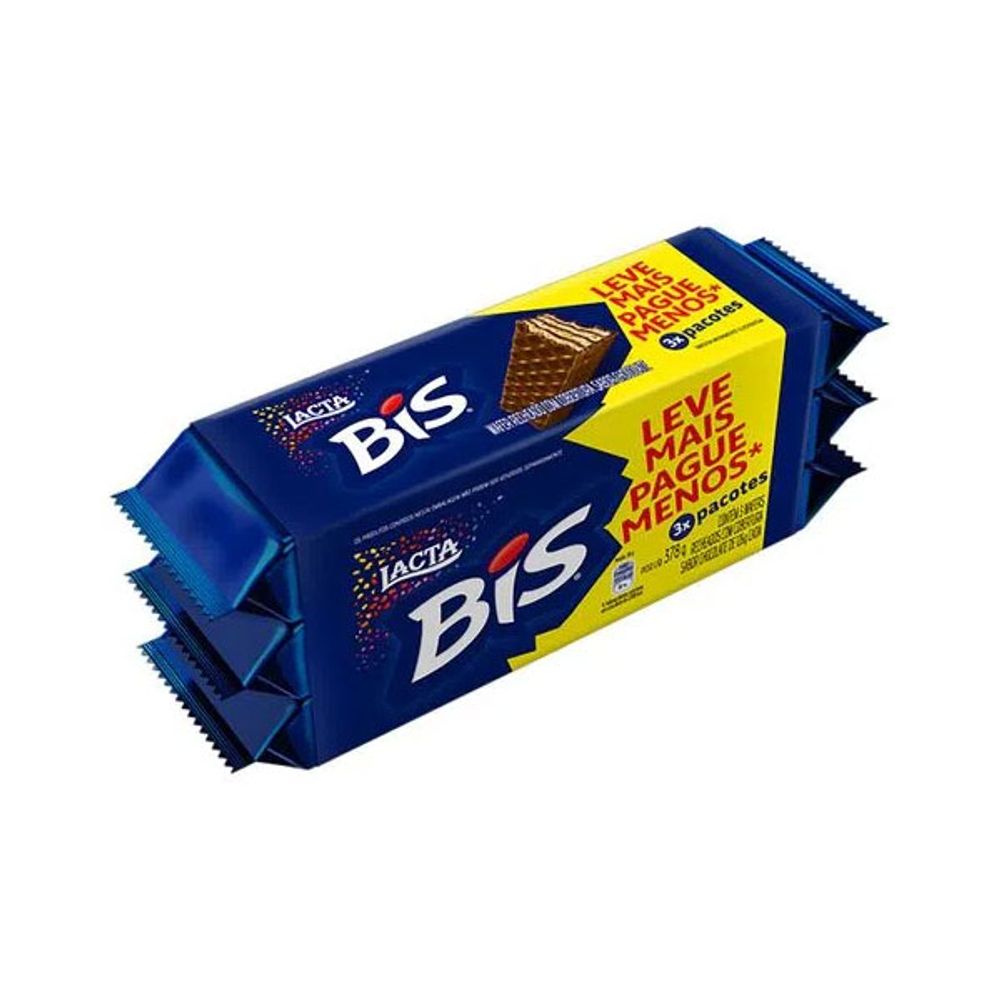 Chocolate Bis 3 Pacotes de 126g - Farma 22