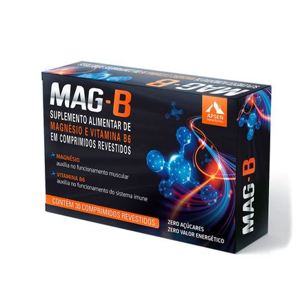 Mag B Magnesio e Vitamina B6 com 30 comprimidos revestidos - Farma 22