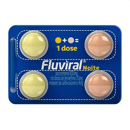 Fluviral Noite 4 comprimidos - Farma 22