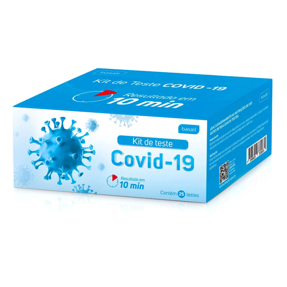 Kit Teste Rapido COVID-19 Basall Metodo Ouro Coloidal Caixa com 25 ...