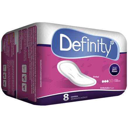 Absorvente Definity Sem Abas 8 Unidades - Farma 22