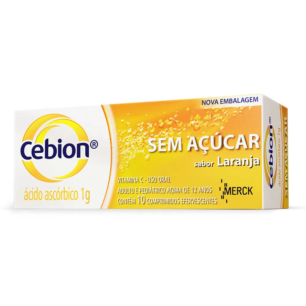 Cebion Efervescente 1g Sabor Laranja 10 comprimidos - Farma 22