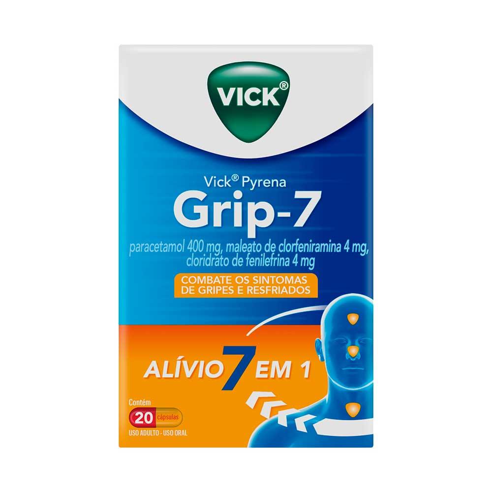 Vick Pyrena Grip 7 com 20 Capsulas - Farma 22