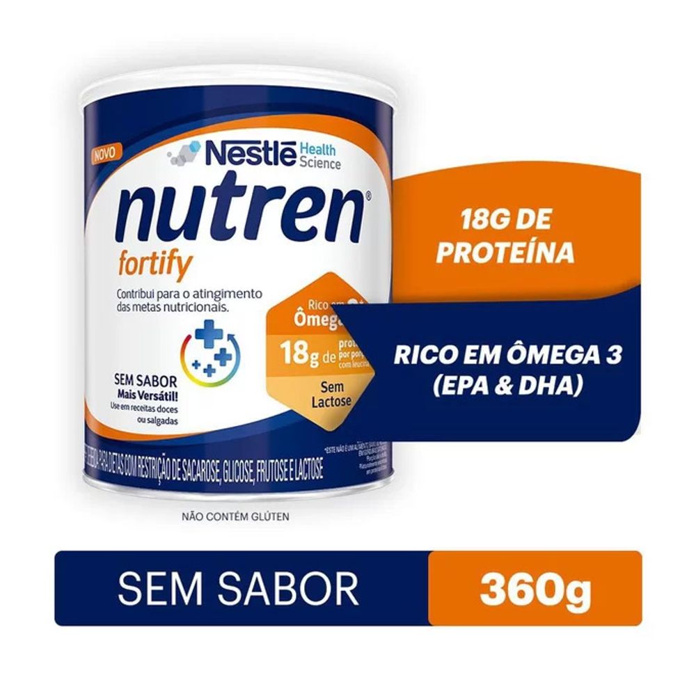Nutren Fortify Sem Lactose 360g - Farma 22