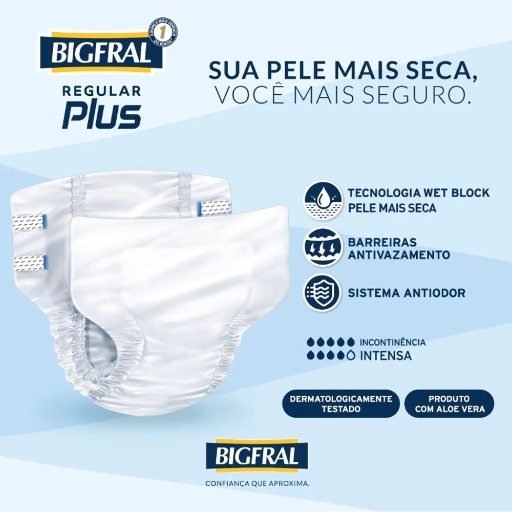 Fralda Geriátrica BigFral Plus P - Farma 22