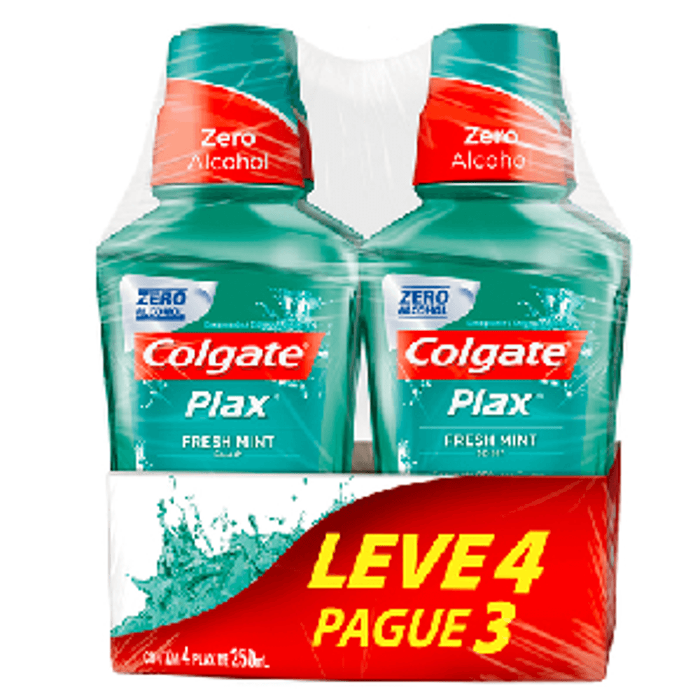 Kit Colgate Plax Fresh Mint 250ml L4P3 - Farma 22